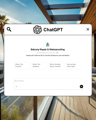 Balcony Repair & Waterproofing ChatGPT: Your Compliance Assistant for SB 326 & SB 721